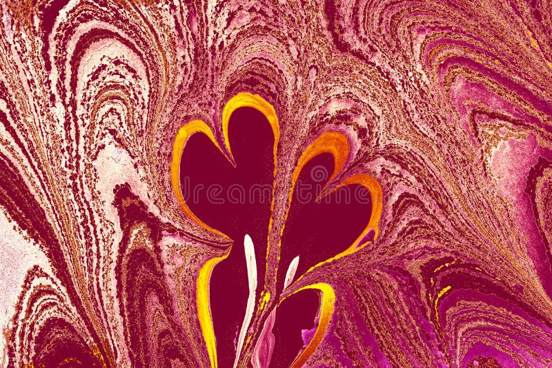 Ebru Art Background Marbling Texture Floral Patterns Stock Photo ...