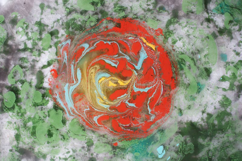 Ebru Marbling Effect Surface Pattern Design for Print Stock Photo ...