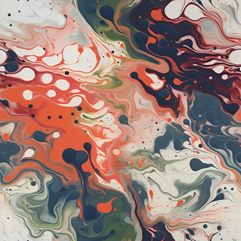 Ebru Painting Texture Seamless Pattern. Pastel Colors Abstract ...