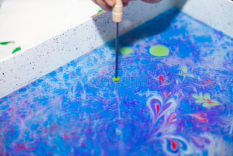 Ebru - Paper Marbling Workshop Stock Image - Image of beautiful ...