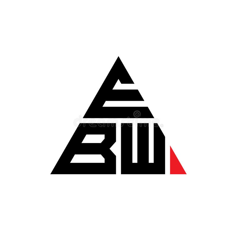 EBW Triangle Letter Logo Design with Triangle Shape. EBW Triangle Logo ...