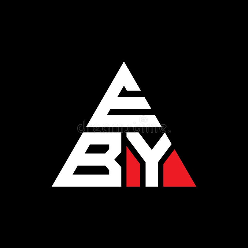 EBY Triangle Letter Logo Design with Triangle Shape. EBY Triangle Logo ...