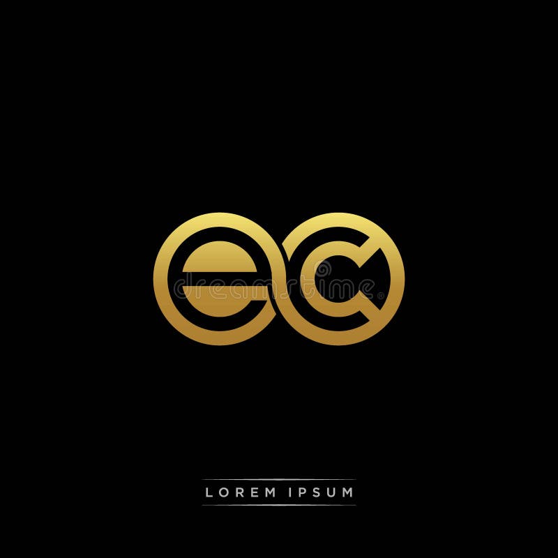 Initial EC Letter Linked Logo Business Vector Template. Creative Letter ...