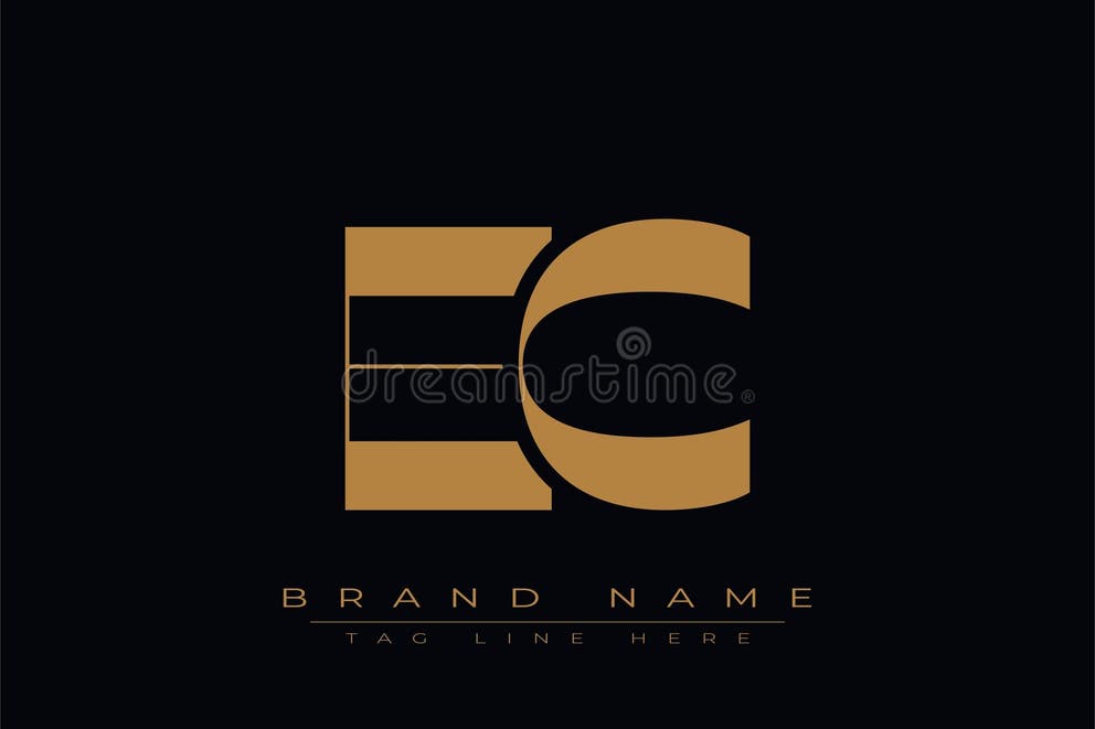 EC Initial Letter Logo Design Stock Vector - Illustration of clip, logo ...