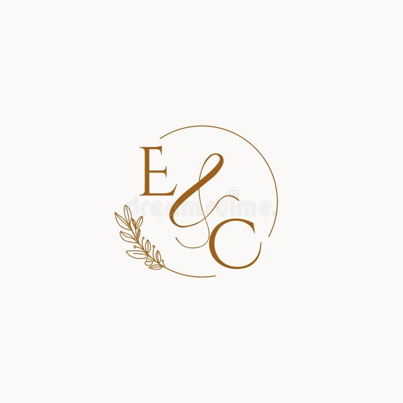 EC Initial Wedding Monogram Logo Stock Vector - Illustration of vintage ...