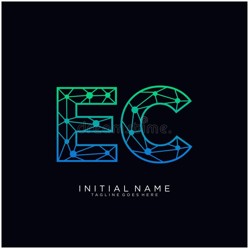 EC Letter Logo Icon Design Template Elements Stock Vector ...
