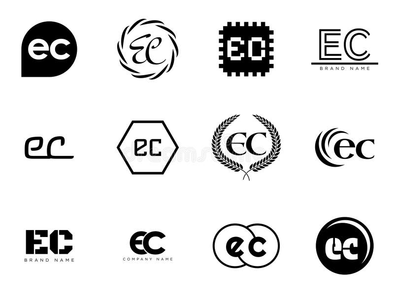 EC Logo Company Template. Letter E and C Logotype Stock Vector ...