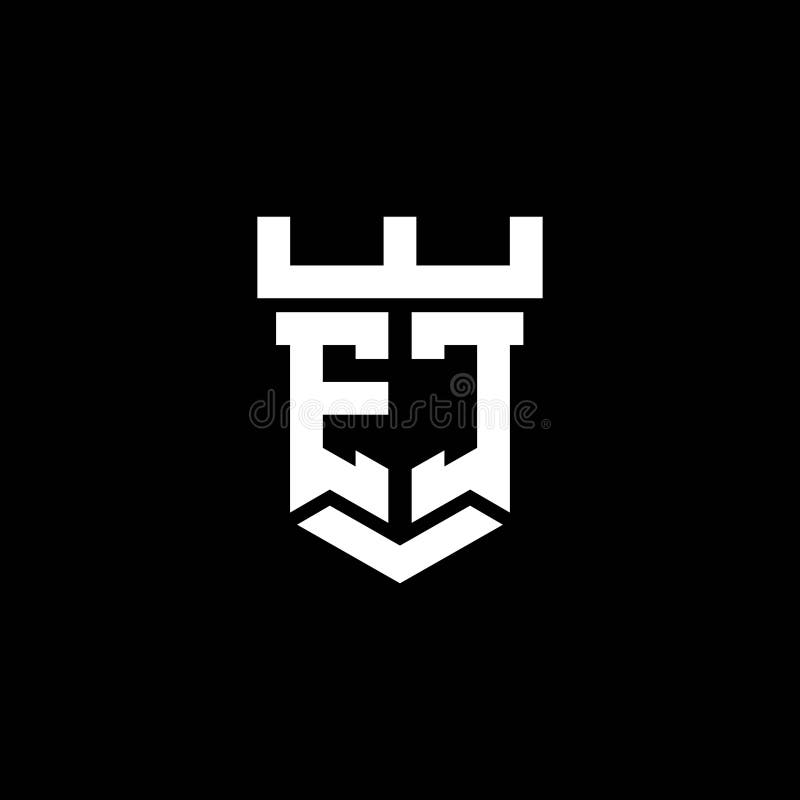 EC Logo Letter Castle Shape Style Stock Vector - Illustration of ...