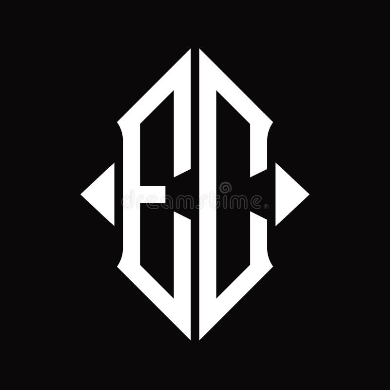 EC Logo Monogram with Shield Shape Isolated Design Template Stock ...