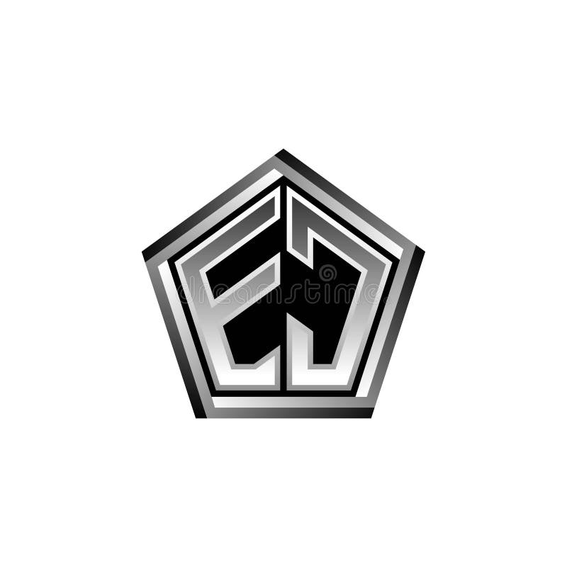EC Logo Monogram Silver Geometric Modern Design Stock Vector ...