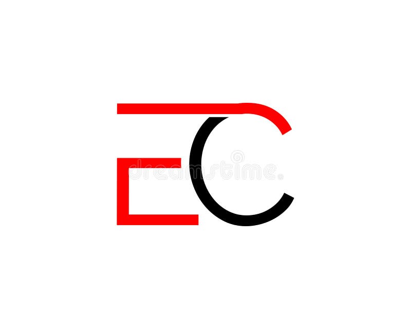 Letra Logo Design De La EC Con Tipografía De Moda Moderna Creativa ...