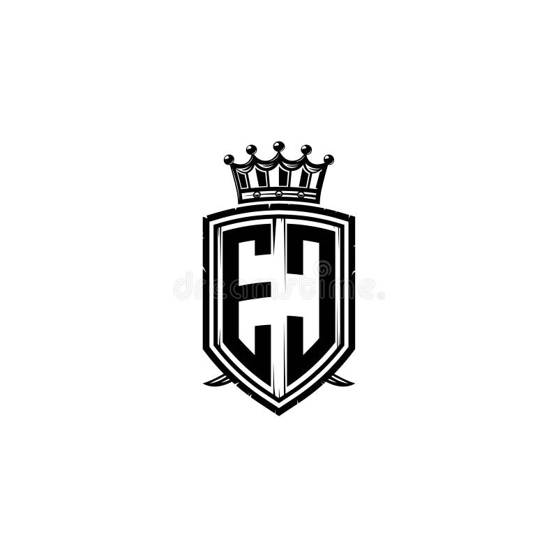 EC Logo Monogram Shield Crown Luxury Design Stock Vector - Illustration ...