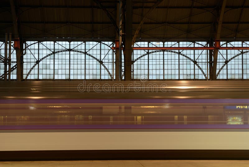 EC Train from Prague To Vienna Stock Photo - Image of intercity ...