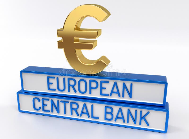 ECB European Central Bank - 3D Render Editorial Photography ...