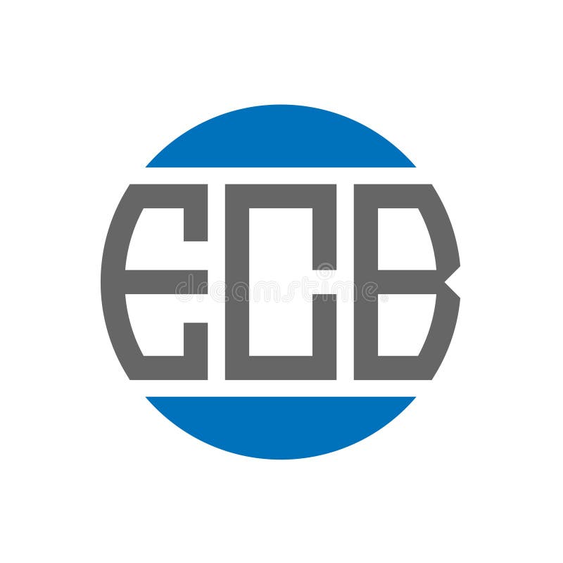 ECB Letter Logo Design on White Background. ECB Creative Initials ...