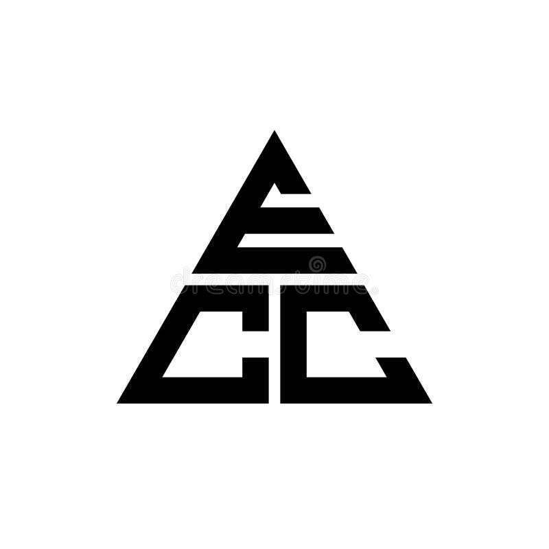 ECC Triangle Letter Logo Design with Triangle Shape. ECC Triangle Logo ...