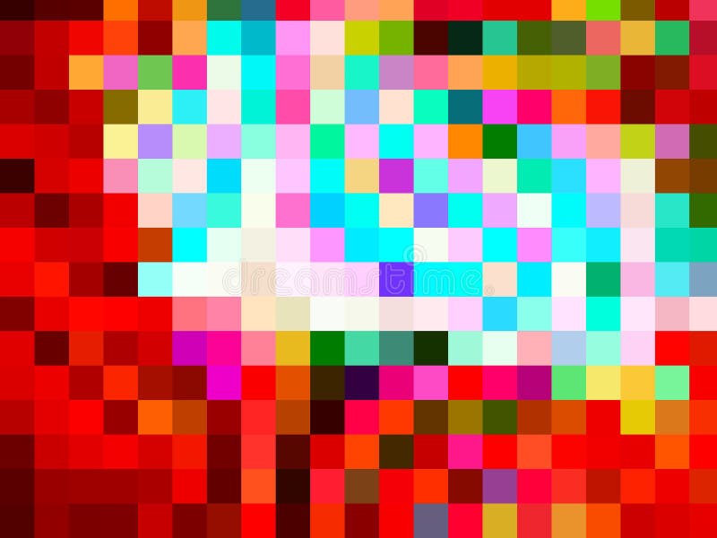 An Eccentric Attractive Digital Pattern of Red and Blue Squares and ...