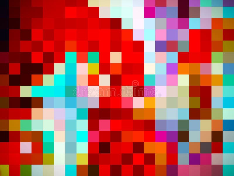 An Eccentric Attractive Digital Pattern of Red and Blue Squares and ...