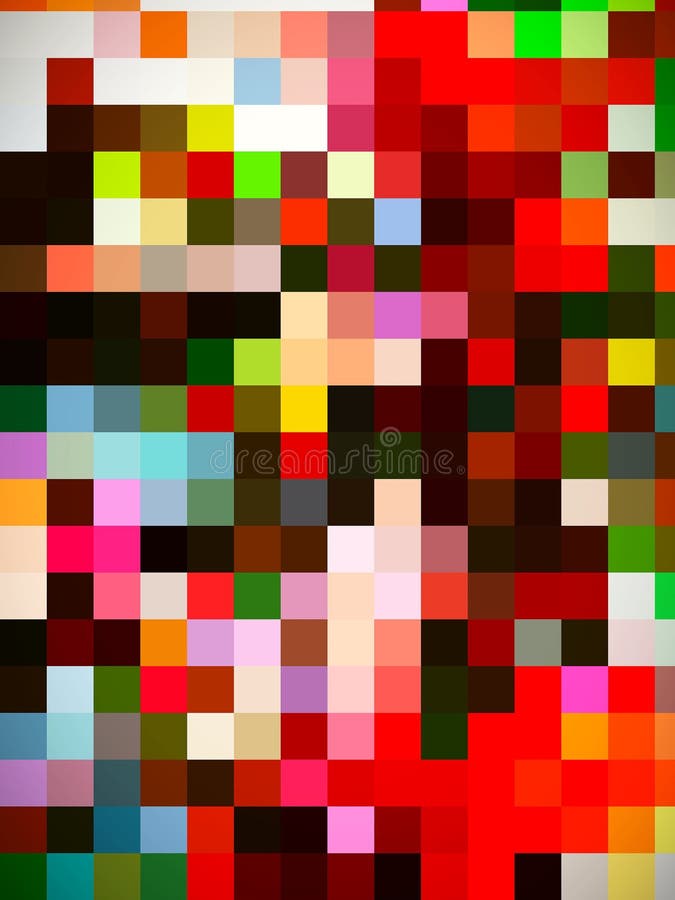 An Eccentric Digital Design of Squares in Different Colors Stock ...