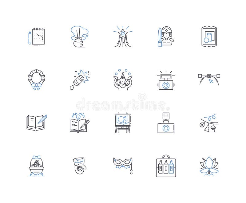 Eccentric Line Icons Collection Unconventional Quirky Odd Unique Peculiar Unusual