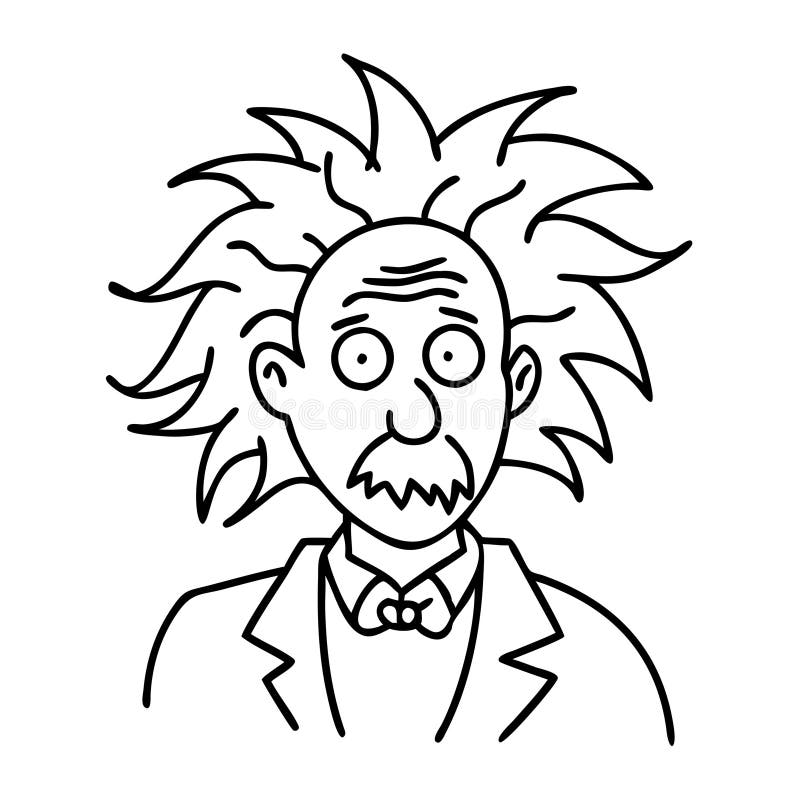 Eccentric Scientist Cartoon Vector for Educational Projects and Designs ...