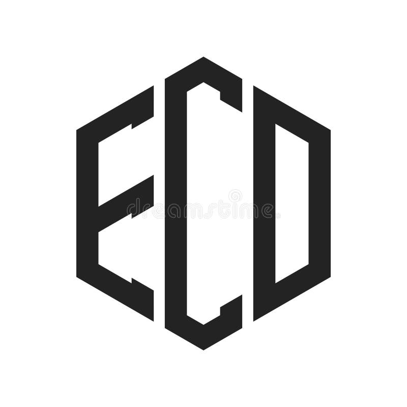 ECD Logo Design. Initial Letter ECD Monogram Logo Using Hexagon Shape ...