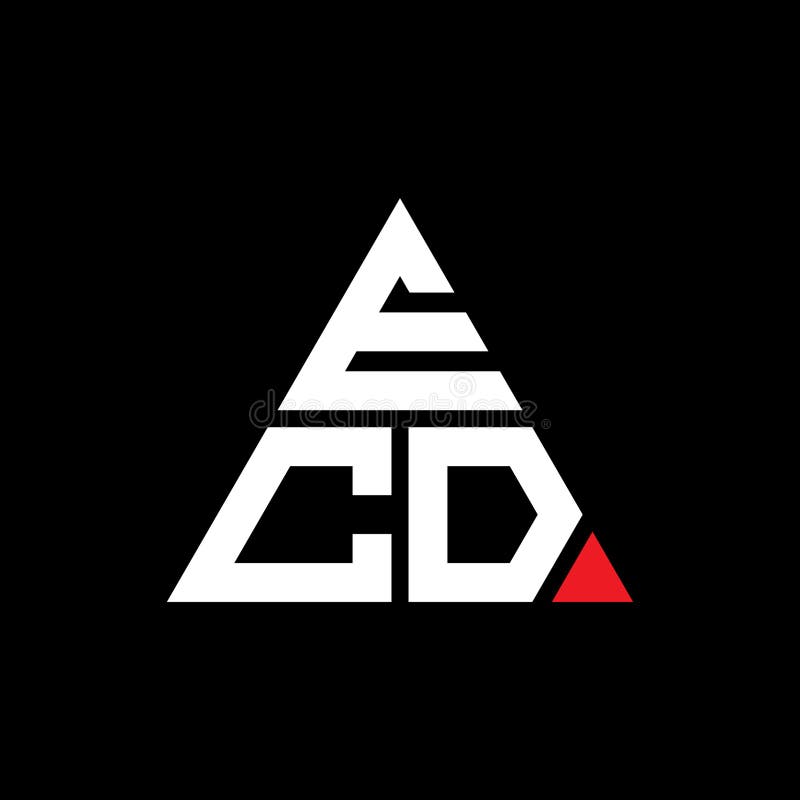 ECD Triangle Letter Logo Design with Triangle Shape. ECD Triangle Logo ...