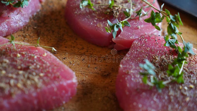Red tuna spiced stock photo. Image of spices, healthy - 302866748