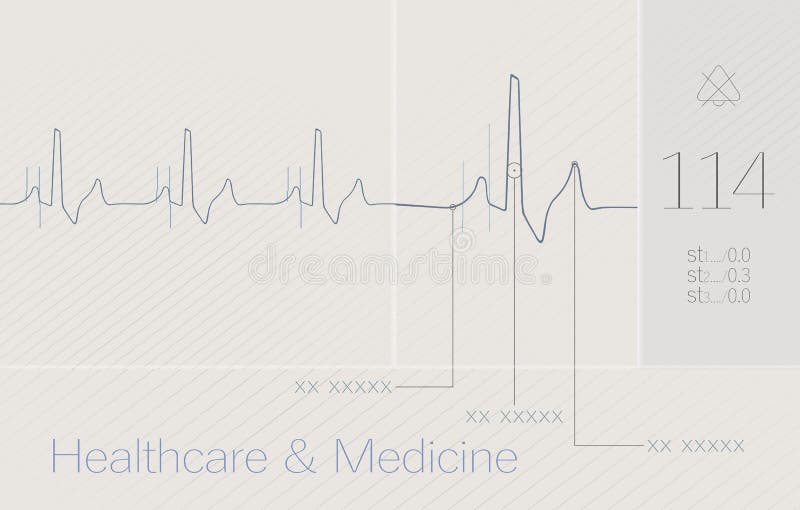 ECG, Cardio, Heart, Medical Background Stock Illustration ...