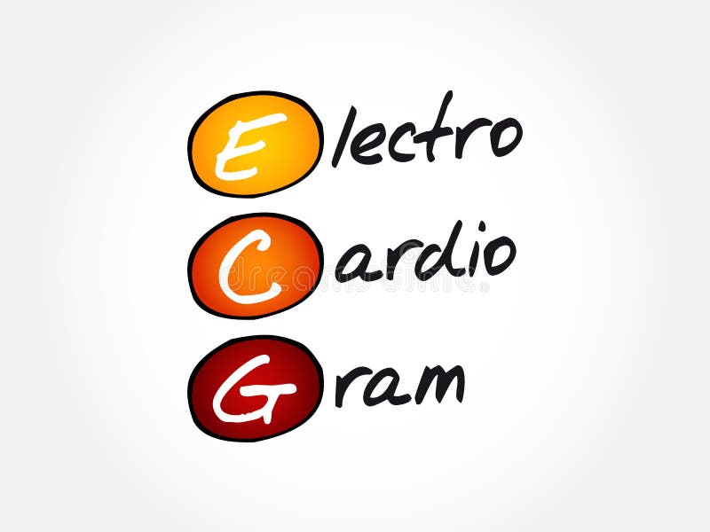 ECG - Electrocardiogram Acronym with Marker, Concept Background Stock ...