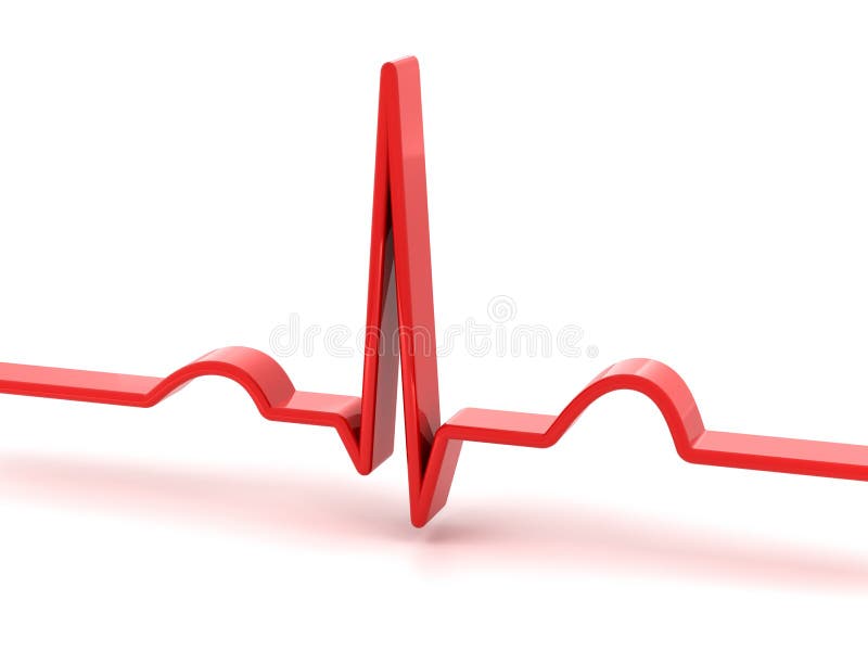 ECG, Electrocardiogram, 3d Render Stock Illustration - Illustration of ...