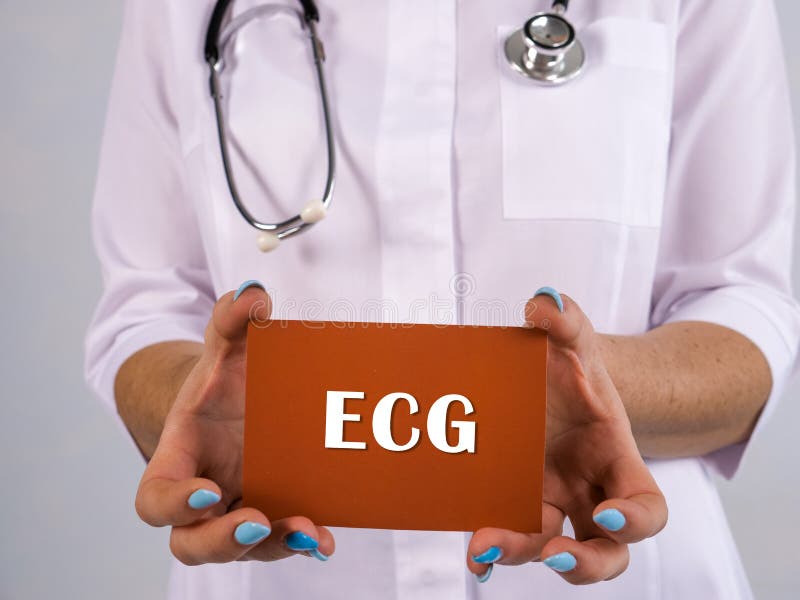 ECG Electrocardiogram Sign on the Page Stock Photo - Image of analysis ...