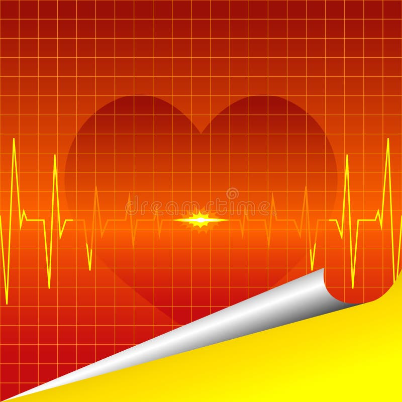 Heart shape ECG line. stock vector. Illustration of cardiological ...