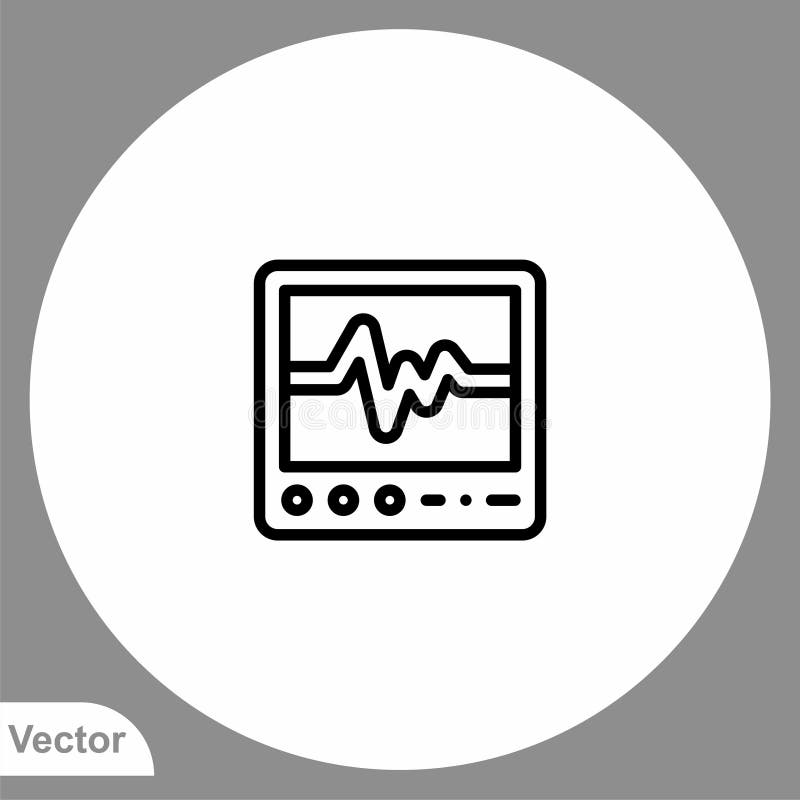 ECG Icon Sign Vector,Symbol, Logo Illustration for Web and Mobile Stock ...