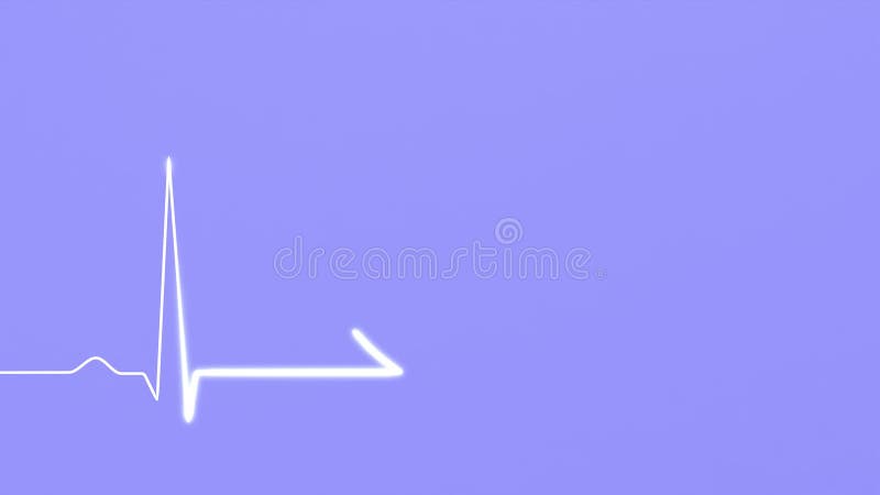 ECG Line and Heart Shape, Looped Seamless 3D Animation. Stock Video ...