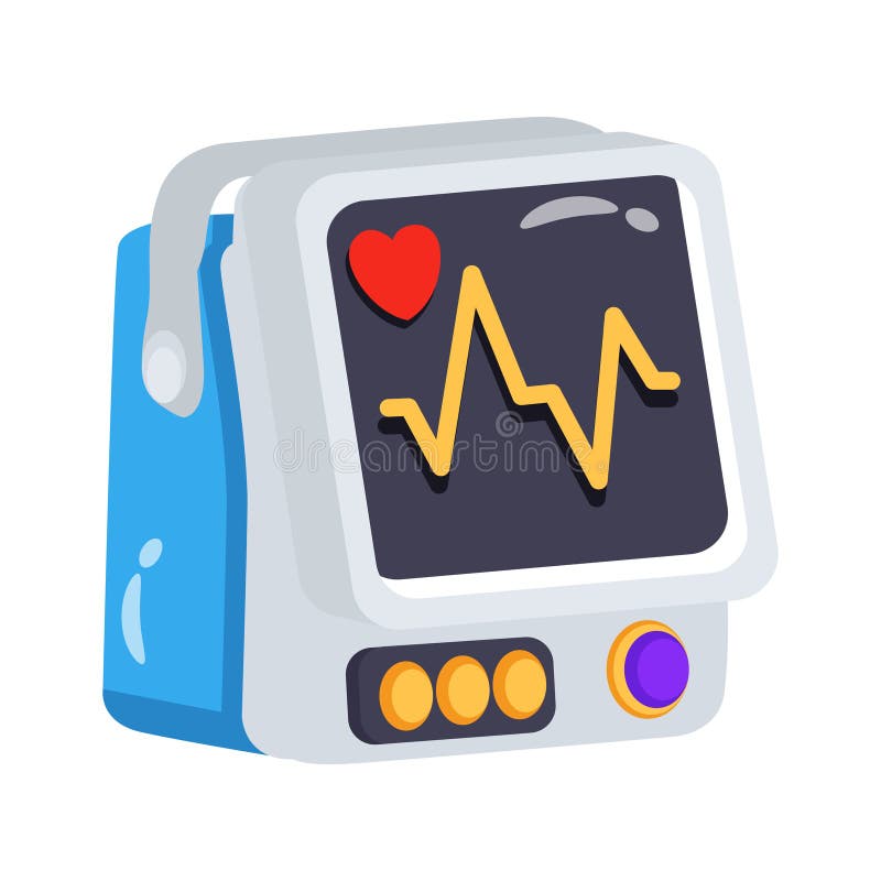 An ECG Machine Displaying Heart Rate for Medical Diagnostics. Stock ...