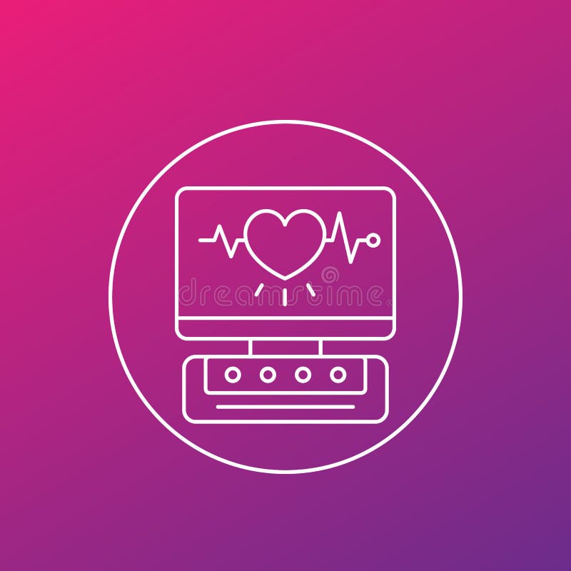 Ecg Machine Line Stock Illustrations – 408 Ecg Machine Line Stock ...