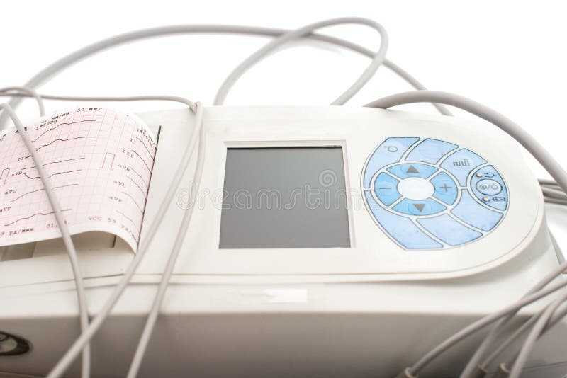 ECG machine isolated stock image. Image of pulse, closeup - 60052189