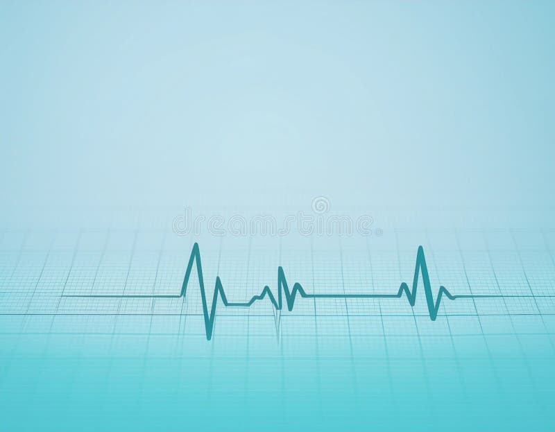 ECG and Pulse Wave Background Concept Stock Illustration - Illustration ...