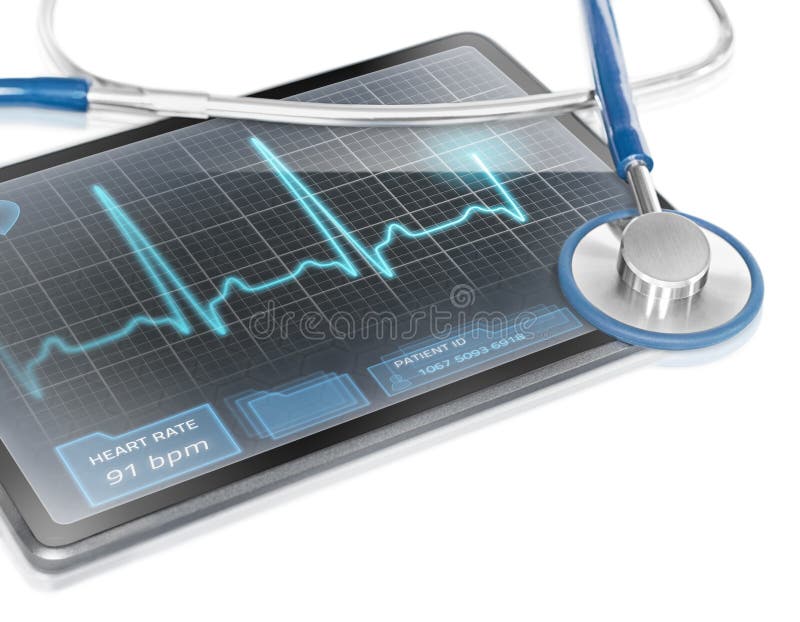 ECG recording stock photo. Image of care, data, digital - 101060028