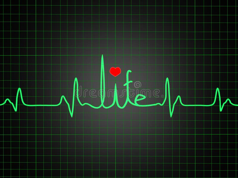 ECG showing life stock illustration. Illustration of dead - 25750989