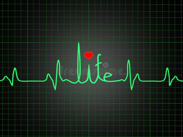 ECG showing life stock illustration. Illustration of dead - 25750989