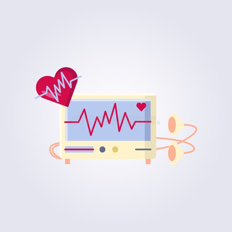 Ecg Test Illustration Vector Design, Ecg Test Icon Symbol Design Stock ...