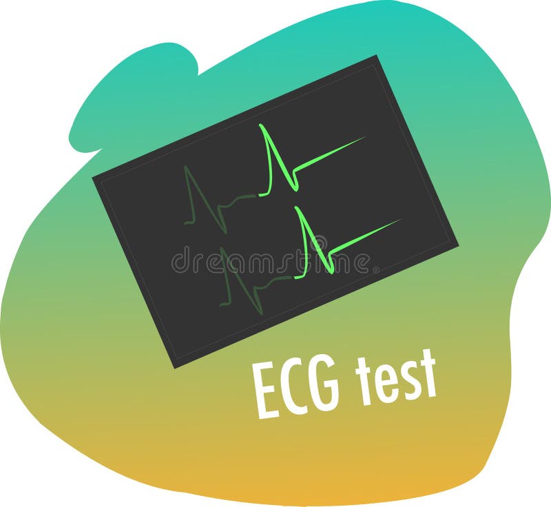 Ecg test stock vector. Illustration of anxiety, life - 53503546