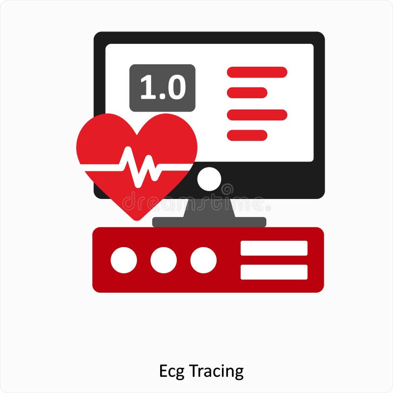 Ecg Tracing stock vector. Illustration of vector, design - 266788363
