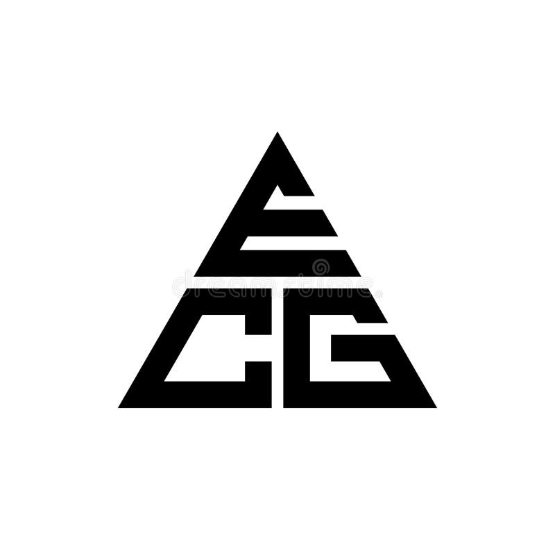 ECG Triangle Letter Logo Design with Triangle Shape. ECG Triangle Logo ...