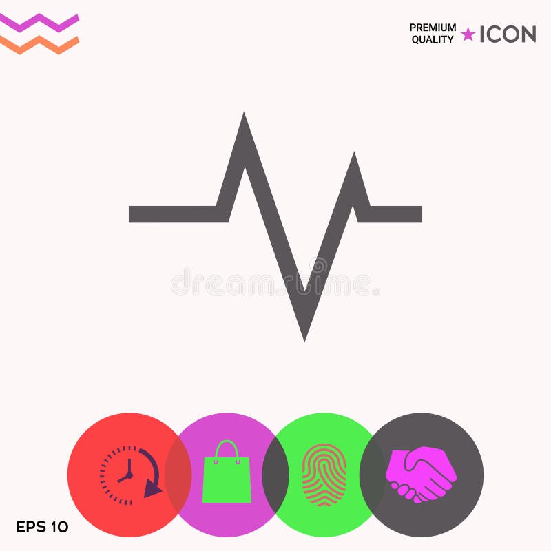 ECG Wave - Cardiogram Symbol. Medical Icon Stock Vector - Illustration ...