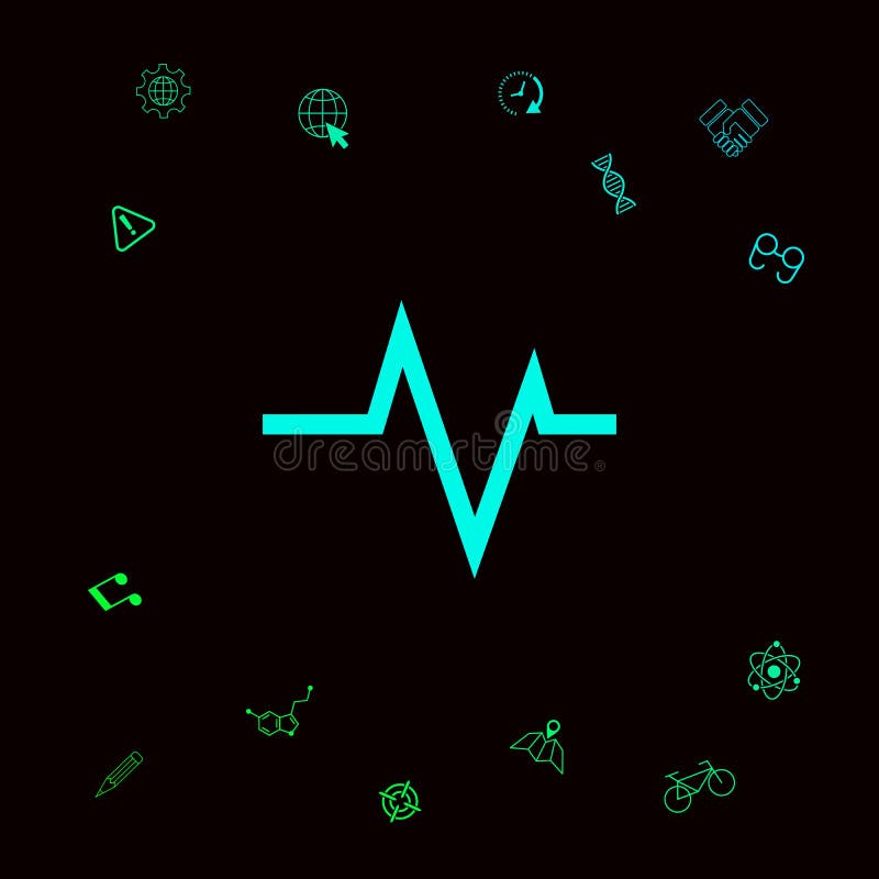 ECG Wave - Cardiogram Symbol. Medical Icon Stock Vector - Illustration ...