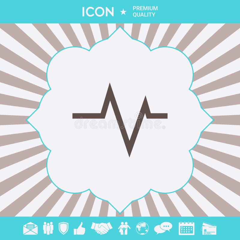 ECG Wave - Cardiogram Symbol. Medical Icon Stock Illustration ...
