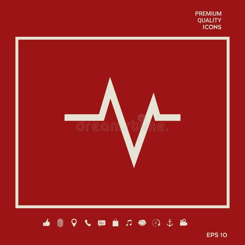 ECG Wave - Cardiogram Symbol. Medical Icon Stock Illustration ...